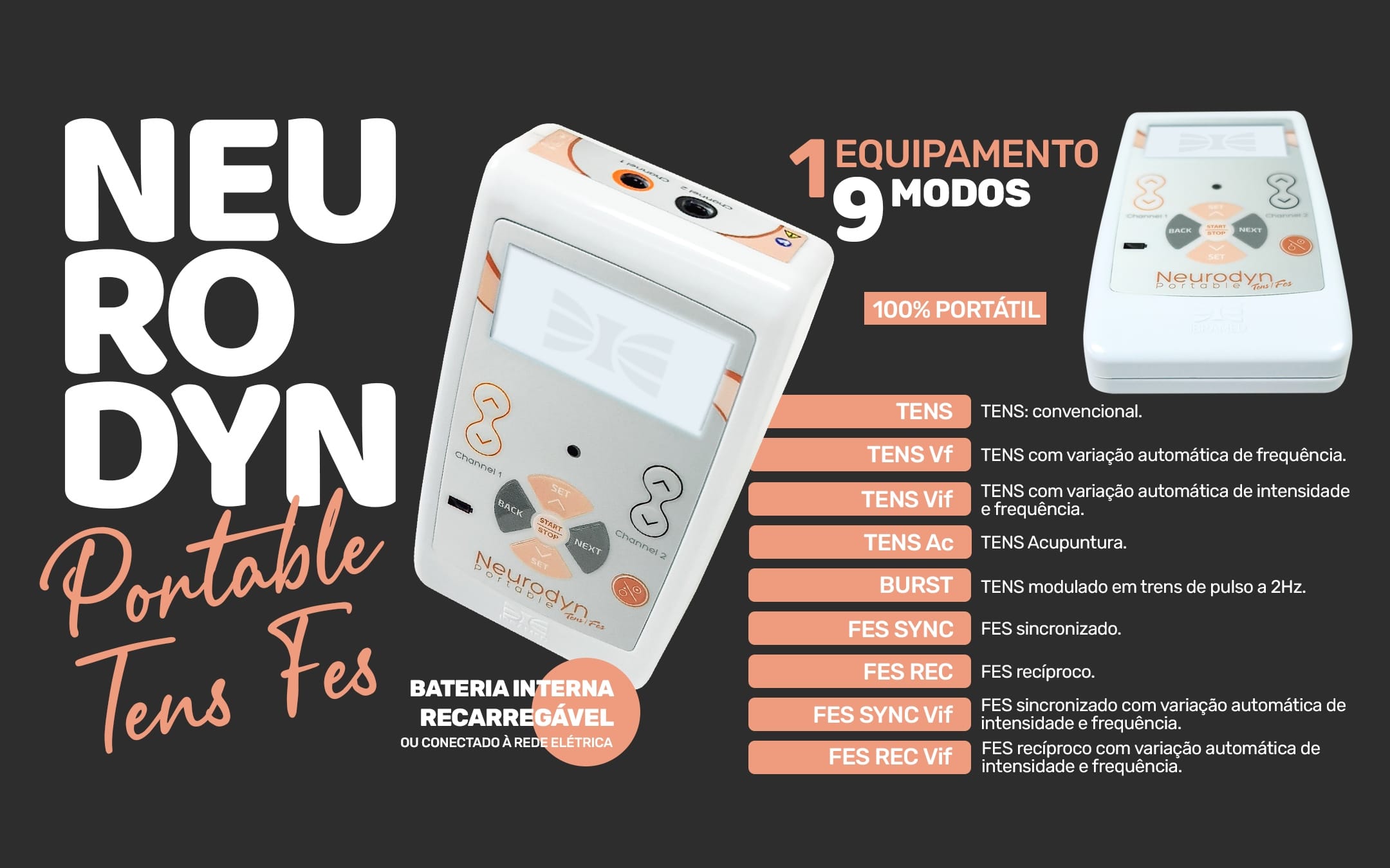 Novo Neurodyn Portable TENS/FES System - IBRAMED | BCMED