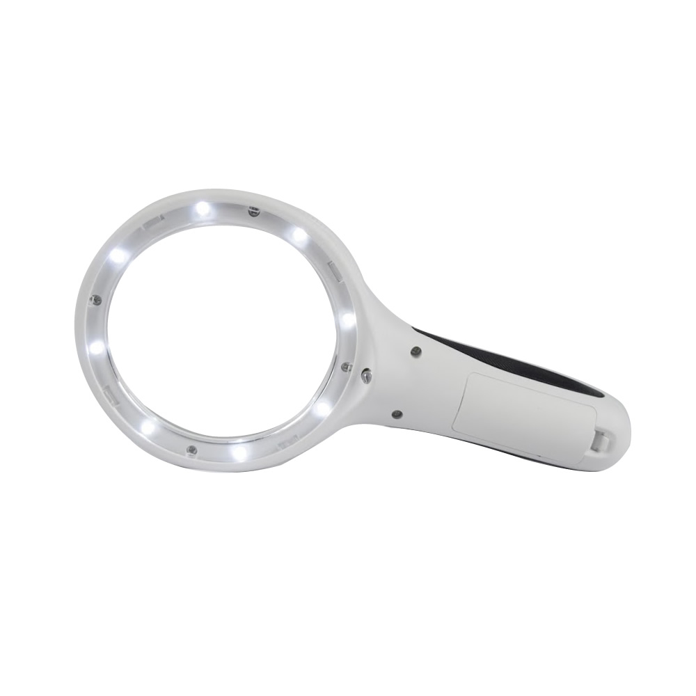 Lupa Mini com 8 Leds e 1 diodo Ultravioleta para Análise de Pele 90mm ...